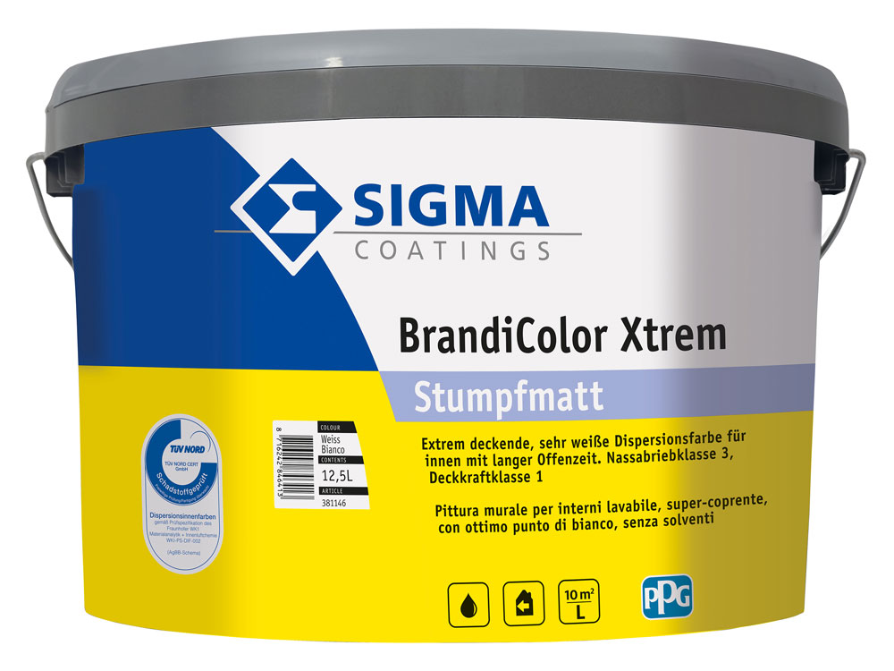 SIGMA BrandiColor Xtrem Wandfarbe 1 l RAL | FARBENEXPERTE24
